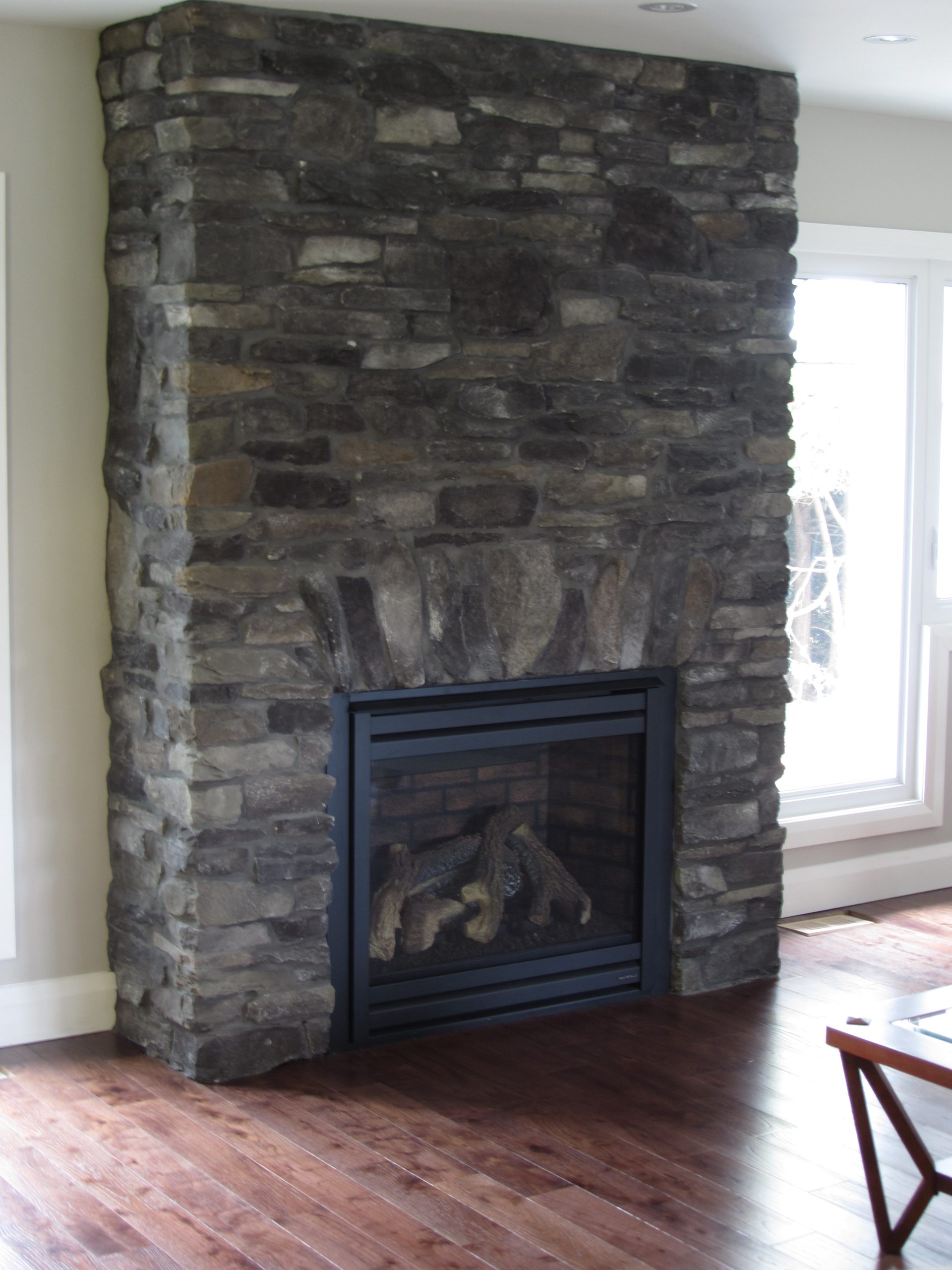 Cultured Ledgestone Fireplace
